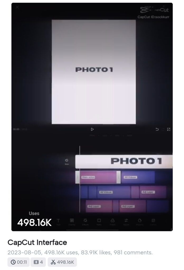 New CapCut Interface Templates Link 2025